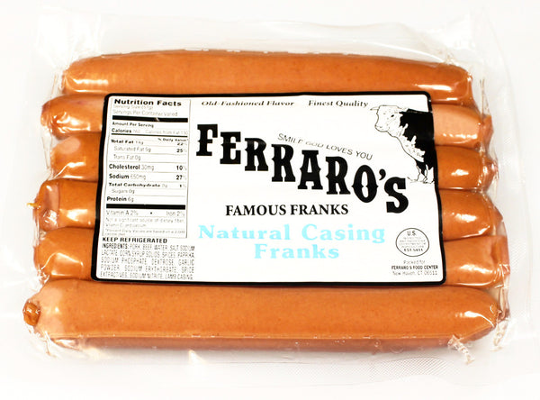 Ferraro's 1lb Natural Casing Franks $5.49 – The Meat King